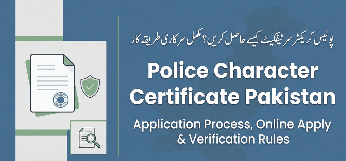 How to Apply for Police Character Certificate Online in Pakistan